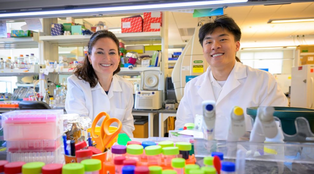 Service academy students finish lab internships at OMRF